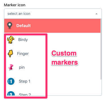Marker icons – District
